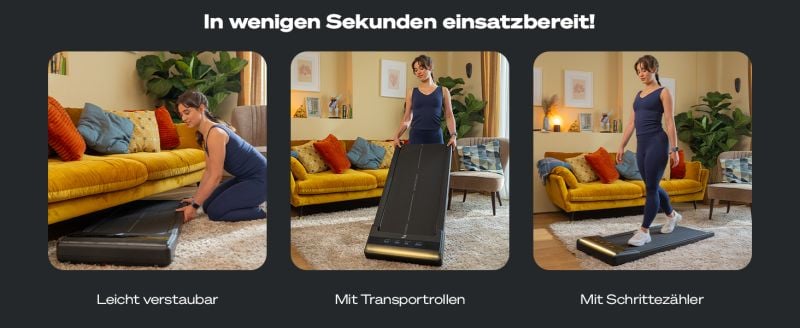 sWalk Lite Laufband | LED-Anzeige & Homeoffice-freundlich SPORTSTECH