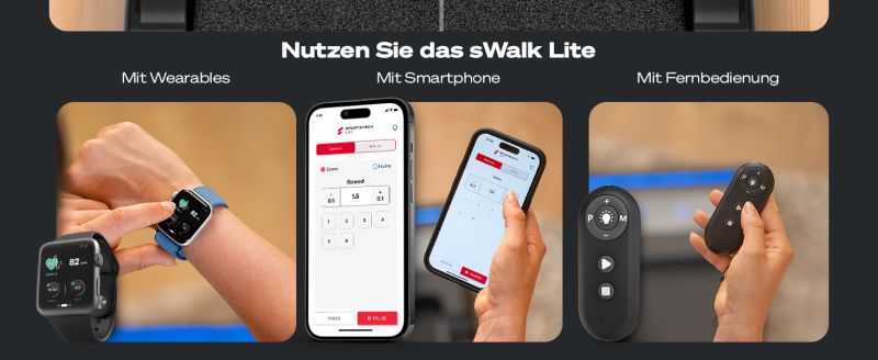 sWalk Lite Laufband | LED-Anzeige & Homeoffice-freundlich SPORTSTECH